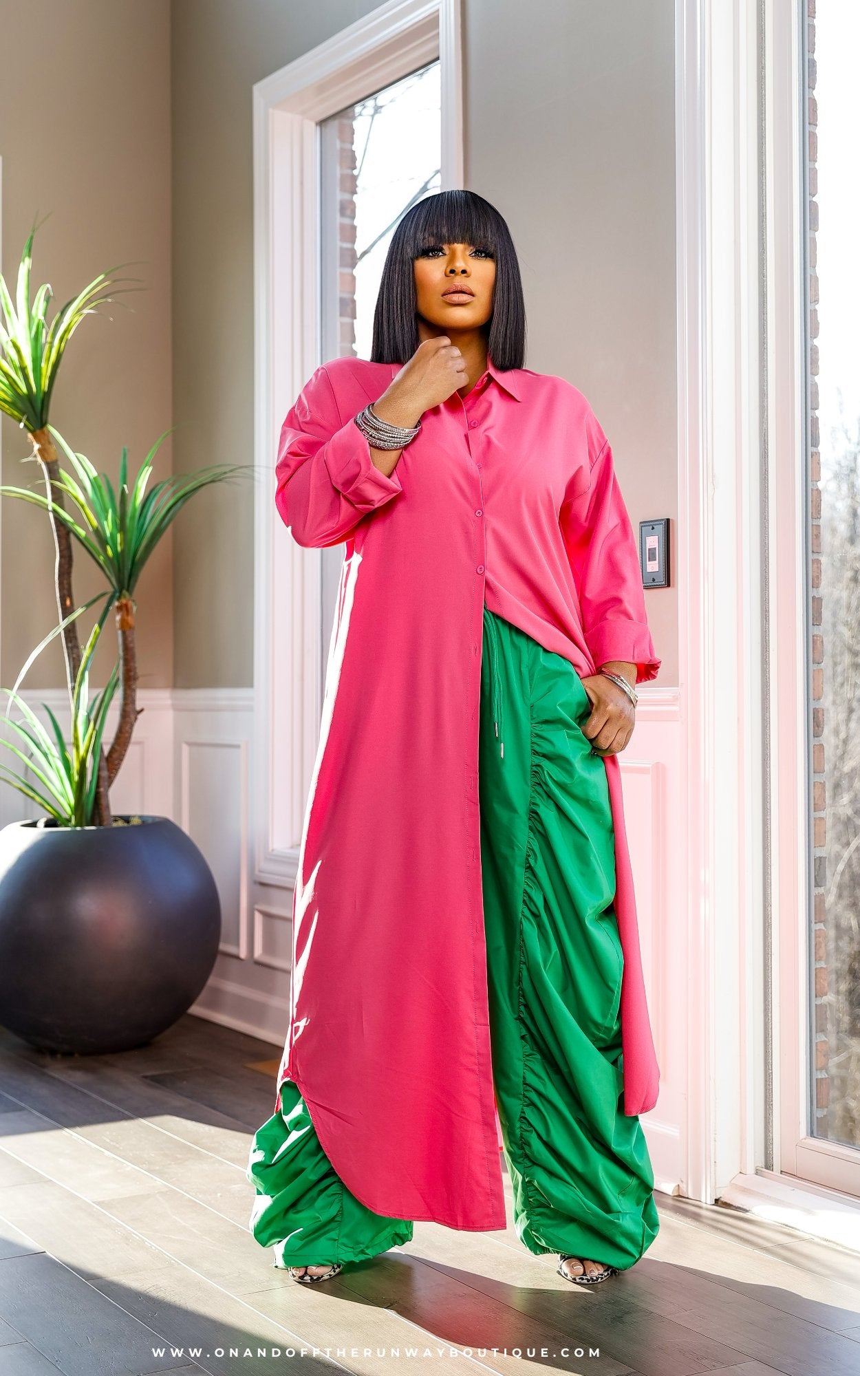 Button It Up Shirt Dress | Barbie Pink | | Review Description & Return ...