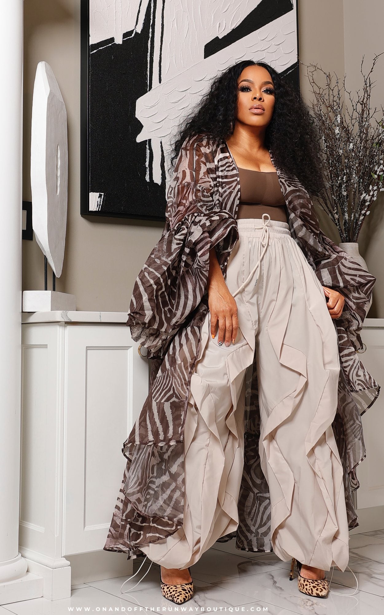 The Layered Jogger Style Trouser | Beige | Review Description & Return ...